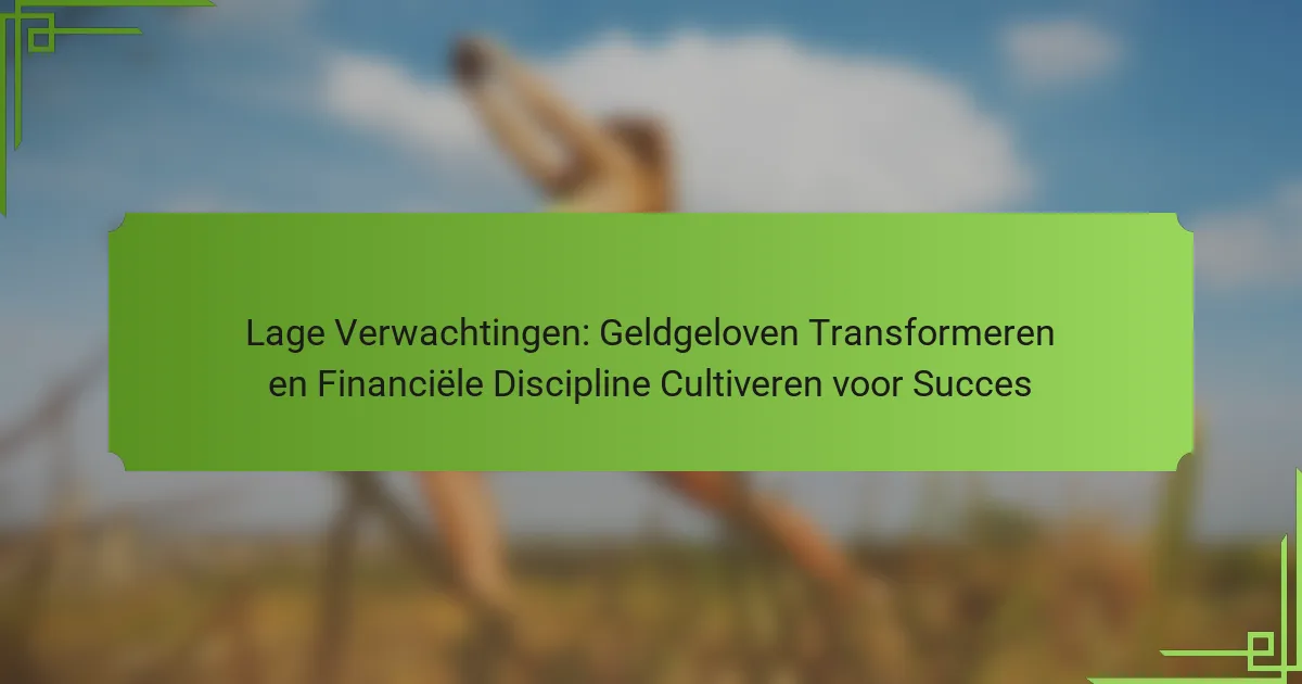 Transformeer Geldovertuigingen: Cultiveer Financiële Discipline voor Succes
